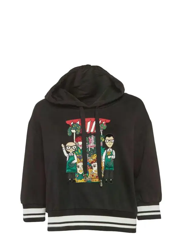 Dolce & Gabbana Dg Family Patch Hoodie - Black