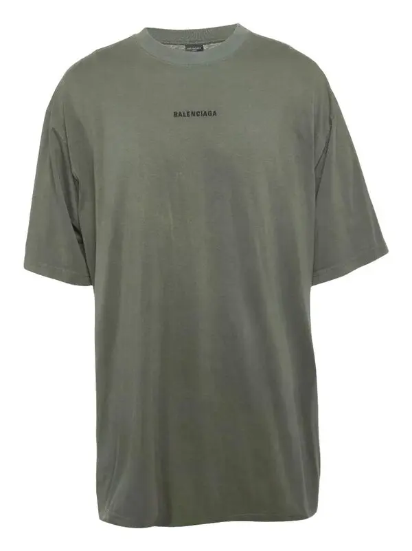 Balenciaga Embroidered Logo T-shirt - Grey