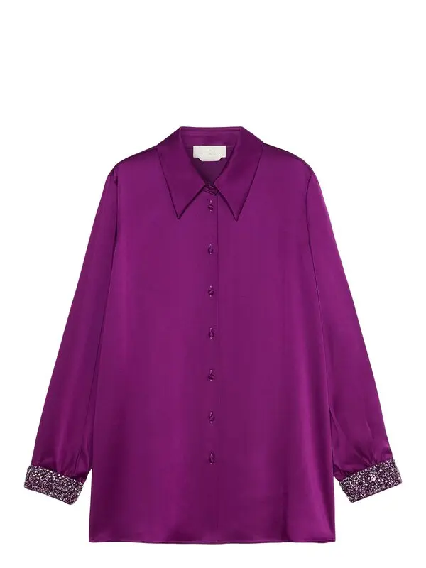 Marina Rinaldi Embellished Shirt - Purple