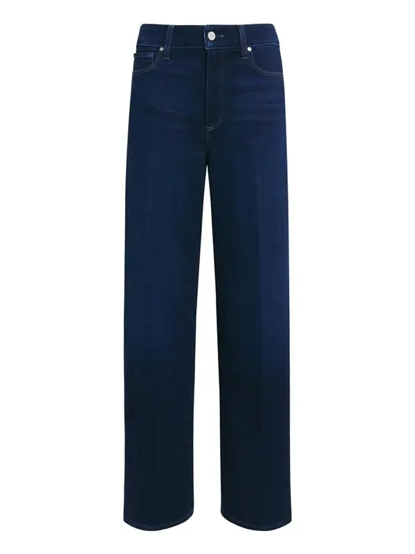 Paige Anessa Wide-leg Cropped Jeans - Blue