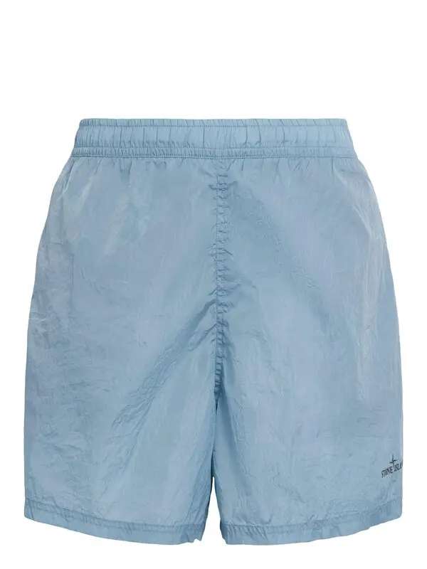 Stone Island Water-reactive Camouflage Shorts - Blue