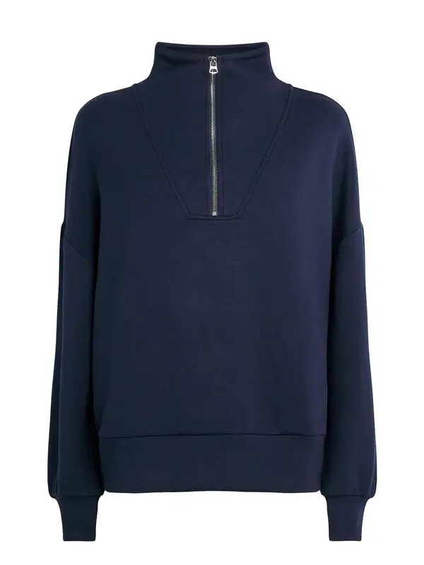 Varley Doublesoft Hawley Half-zip Sweatshirt - Navy