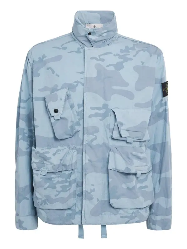Stone Island Ripstop Faded Camouflage Jacket - Blue
