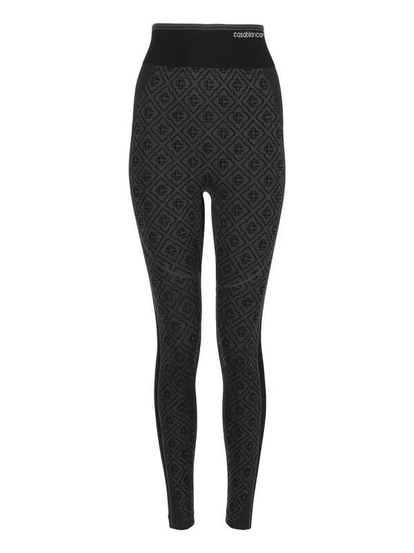 Casablanca Leggings Monogram Senza Cuciture - Charcoal