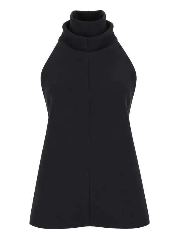 Khaite Rone" High Neck Halter Top - Black