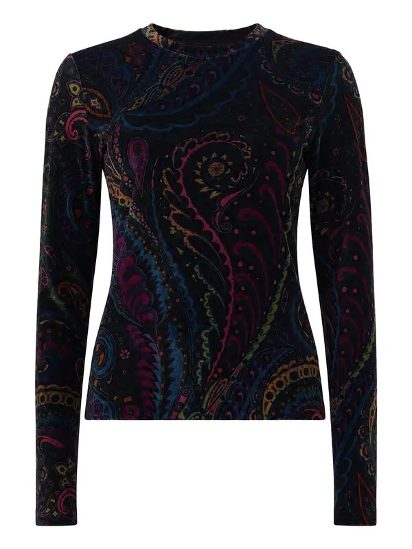 Etro Paisley Print Long Sleeve Top - Multicolour