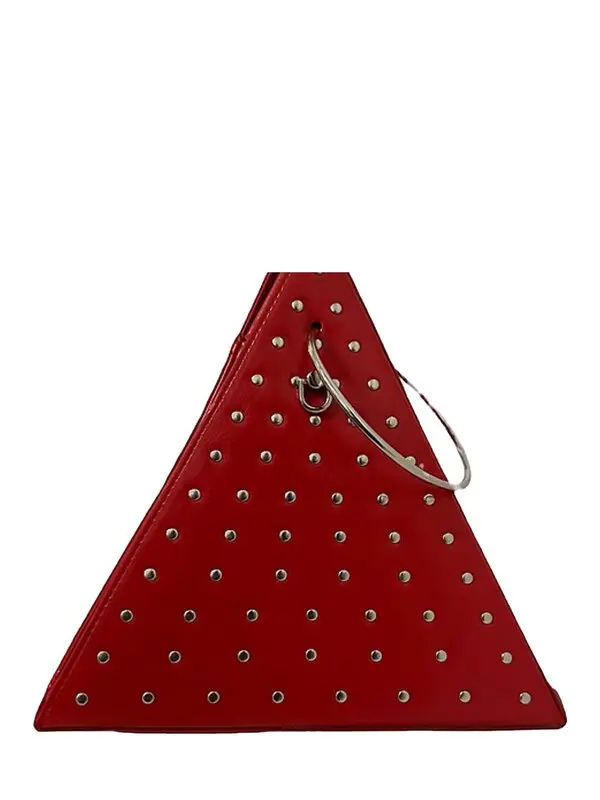 JAUSHINA NICOLE Toni Geometric Pyramid Top Handle Bag - Red
