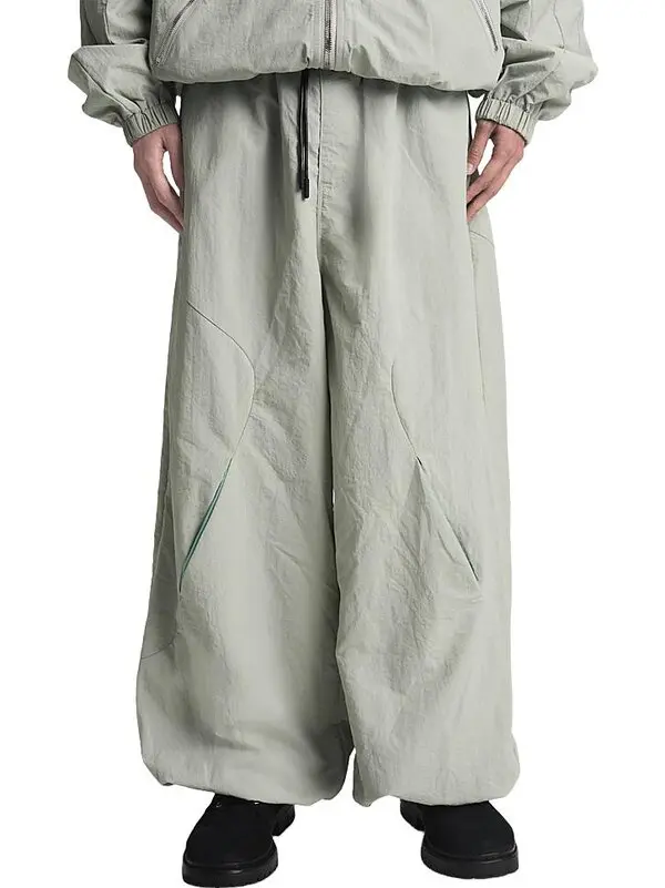 RtA Zaid Drawstring Parachute Pants - Smoke