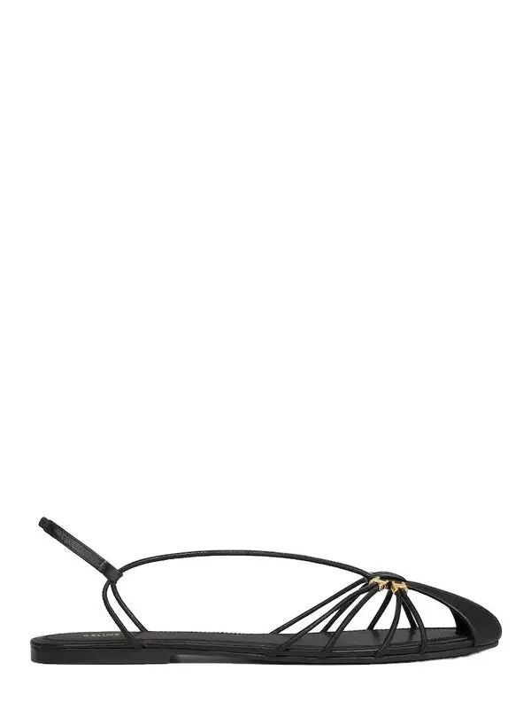 Celine Cocktail Sandal In Goatskin - Black
