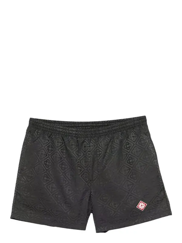 Casablanca Logo Patch Swim Shorts - Black