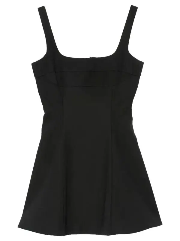 Stine Goya Square Neck Flared Dress - Black