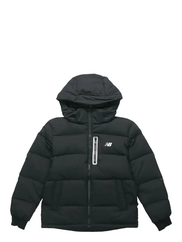 NEW BALANCE Padded Down Jacket With Hood - Black
