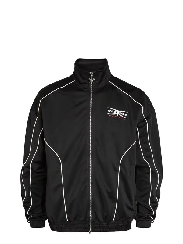 GODMADE Logo Trimmed Cotton Track Jacket - Black
