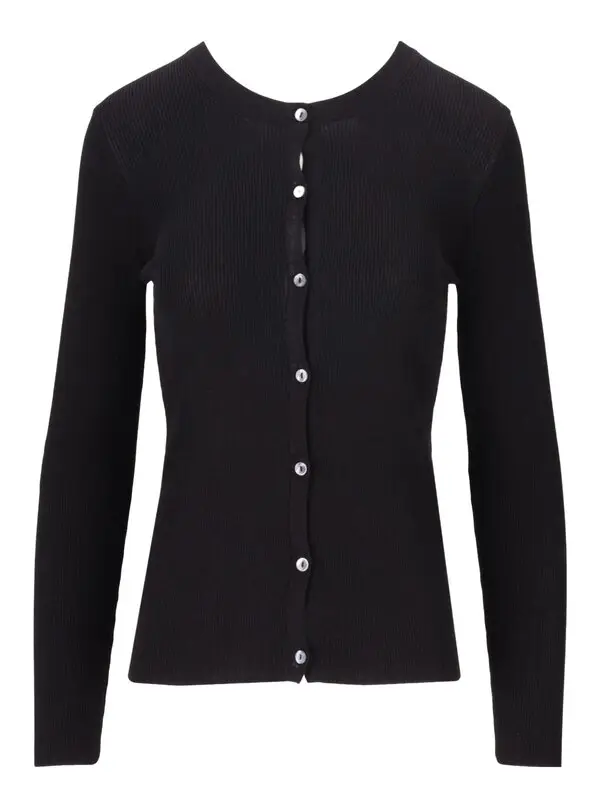 P.a.r.o.s.h Long-sleeved Knitted Cardigan - Black