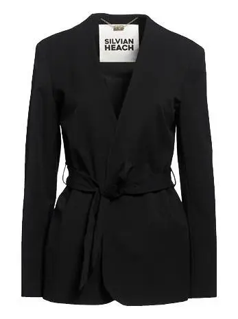SILVIAN HEACH Chocolate Polyester Viscose Elastane Jacket - Black