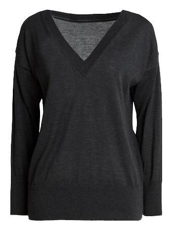 Alpha Studio Cashmere V-neck Sweater - Charcoal