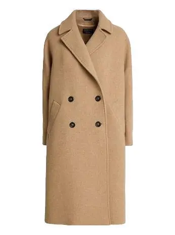 Cinzia Rocca Coat In Wool And Polyamide - Sand
