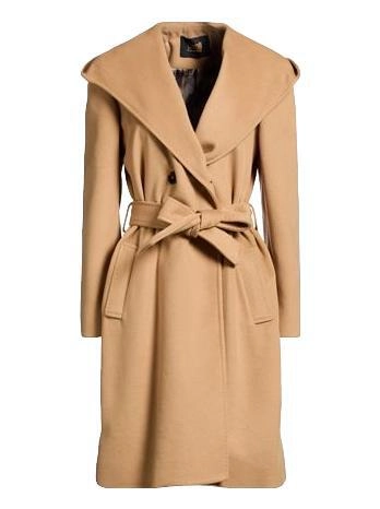 Roberto Cavalli Wool Blend Belted Coat - Camel