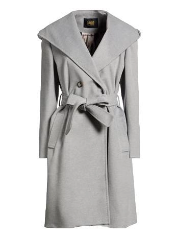 Roberto Cavalli Wool Blend Belted Coat - Light Grey