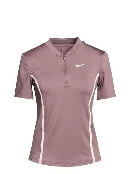 Nike Short Sleeve Quarter Zip T-shirt - Beige