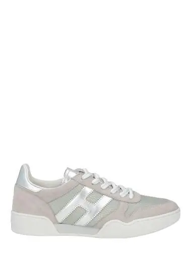 Hogan Leather And Textile Fiber Low-top Sneakers - Grey
