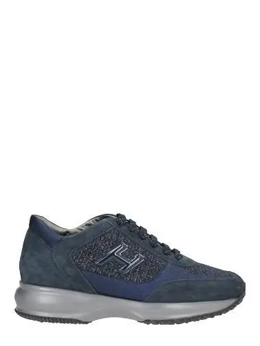 Hogan Leather And Suede Low-top Sneakers - Blue
