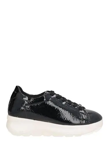 PREGUNTA Patent Effect Wedge Sneakers - Black