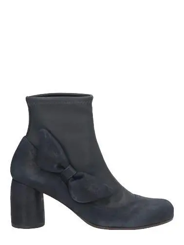 Chie Mihara Leather Ankle Boots With Bow Detailing - Navy