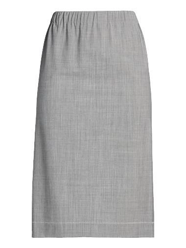 Fabiana Filippi Midi Pencil Skirt In Virgin Wool Blend - Grey