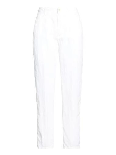 120% Lino Linen Tapered Pants - White