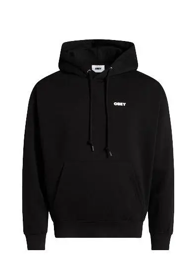 Obey Cotton Polyester Fleece Hoodie With Logo - Black