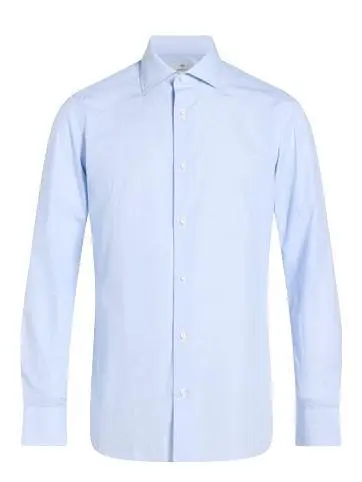 LUIGI BORRELLI NAPOLI Shirt Light Size Cotton - Blue