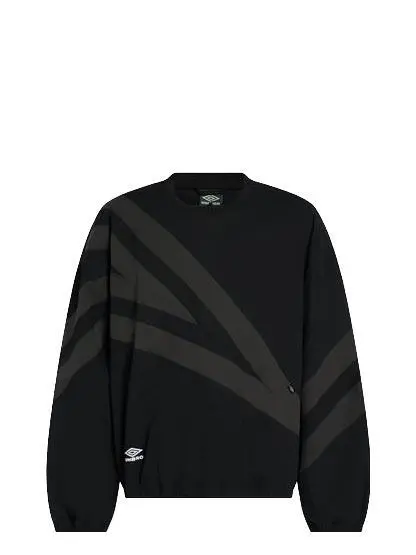 UMBRO Cotton And Nylon Blend Long Sleeve Crewneck T-shirt - Black
