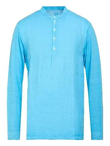 120% Lino Shirt Light Size Linen - Blue