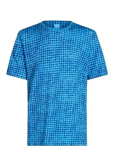 120% Lino T-shirt Size Linen - Azure
