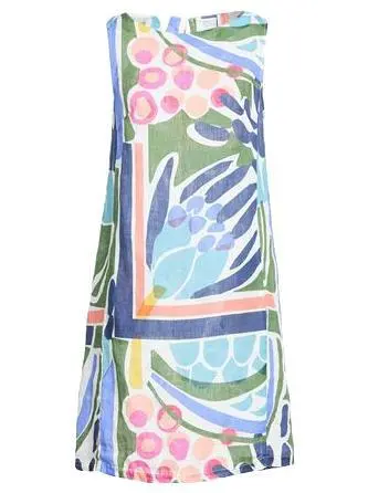 120% Lino Linen Mini Dress - Blue