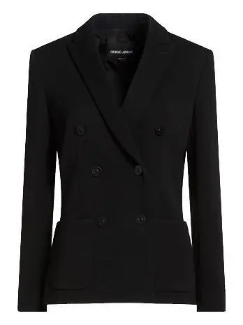Giorgio Armani Virgin Wool Blend Blazer - Black
