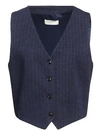 CIRCOLO 1901 Tailored Vest In Virgin Wool Blend - Blue