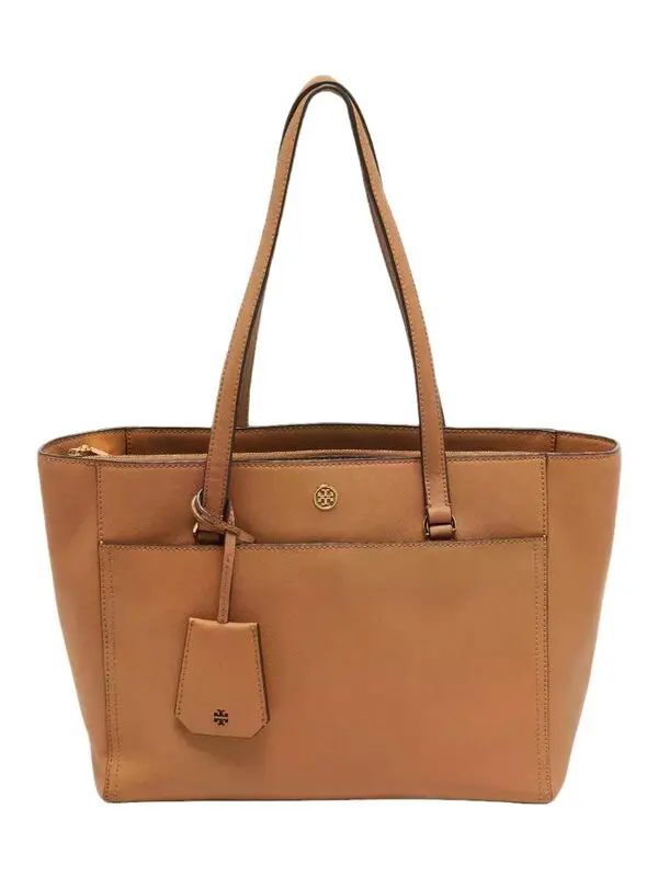 Tory Burch Robinson Saffiano Leather Tote Bag - Brown