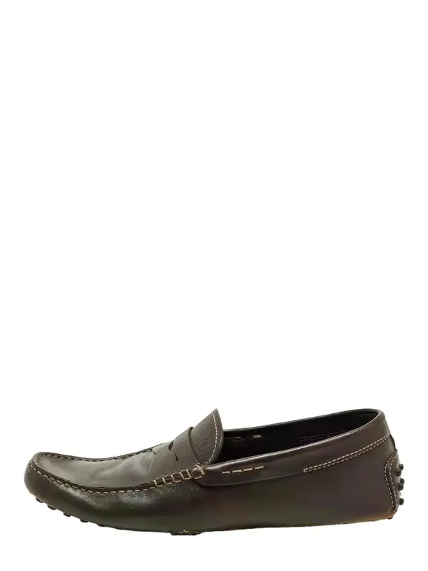 TOD'S Gommino Leather Loafers - Brown