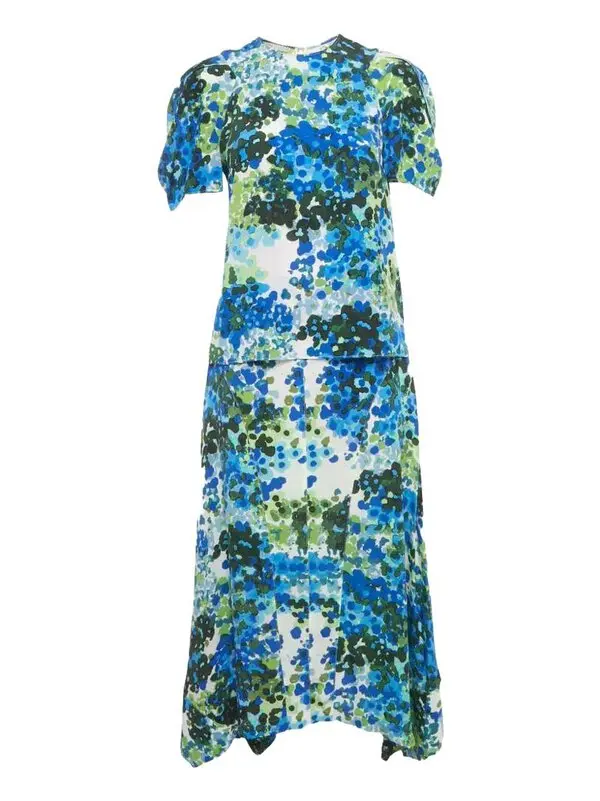 Stella McCartney Naya Floral-print Maxi Skirt Set - Blue