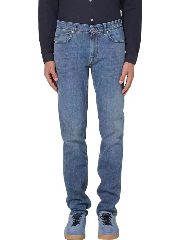RE-HASH Faded Effect Five-pocket Jeans - Blue