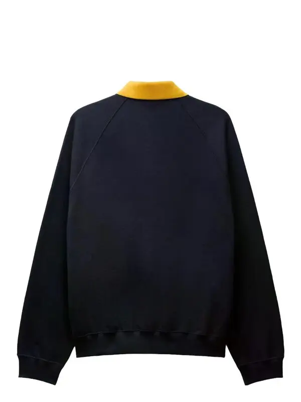 Versace Embroidered Cotton-jersey Sweatshirt - Blue