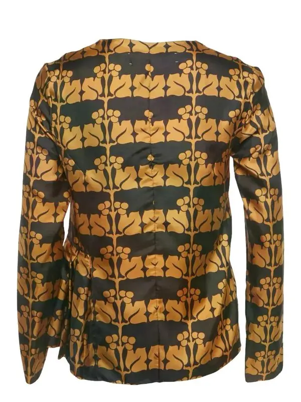 Marni Printed Silk Blouse - Black