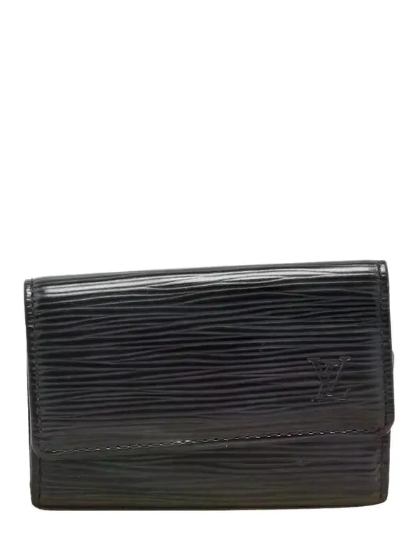 LOUIS VUITTON Epi Leather 6 Key Holder - Black