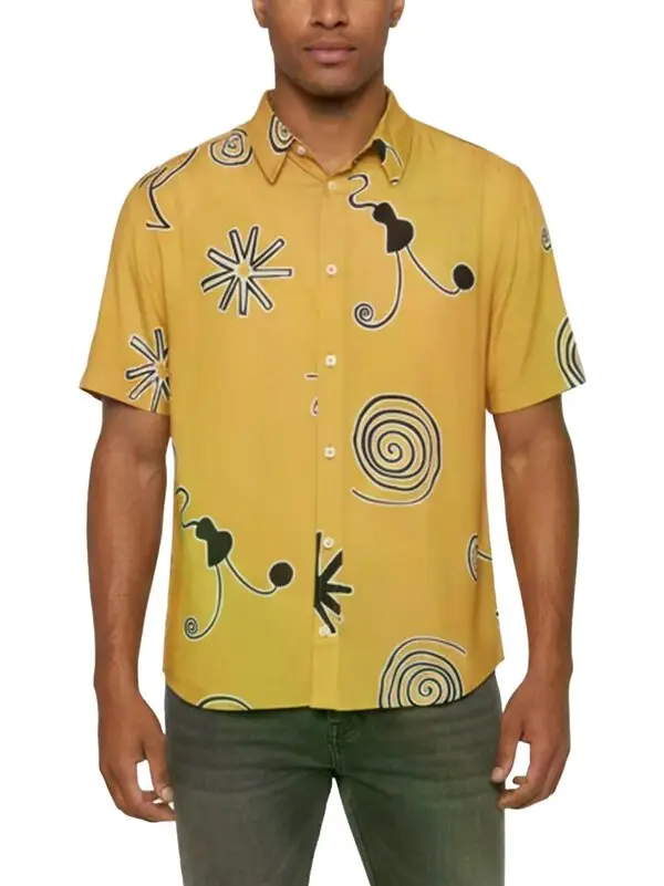 Jacquemus Melo Spiral-print Shirt - Yellow