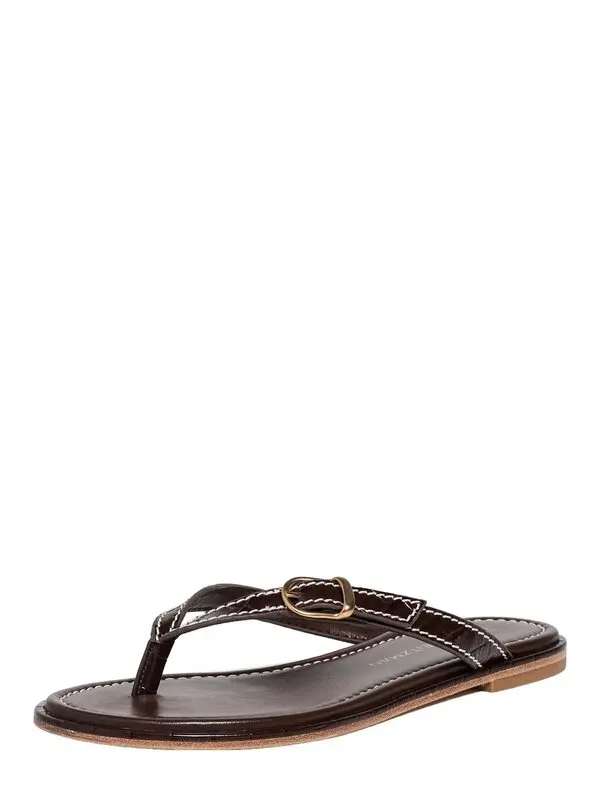 STUART WEITZMAN Park Thong Sandals - Walnut