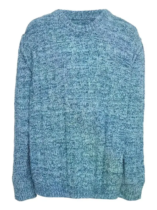 MAISON MARGIELA Textured Knit Oversized Pullover - Blue