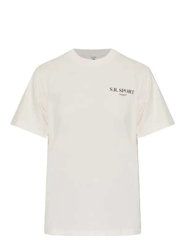 SPORTY & RICH Yoga Retreat Drop" Collection T-shirt - Cream