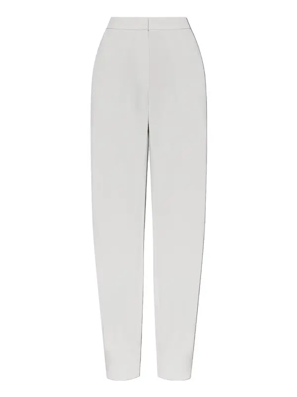 Emporio Armani Pleated High-waisted Trousers - Grey